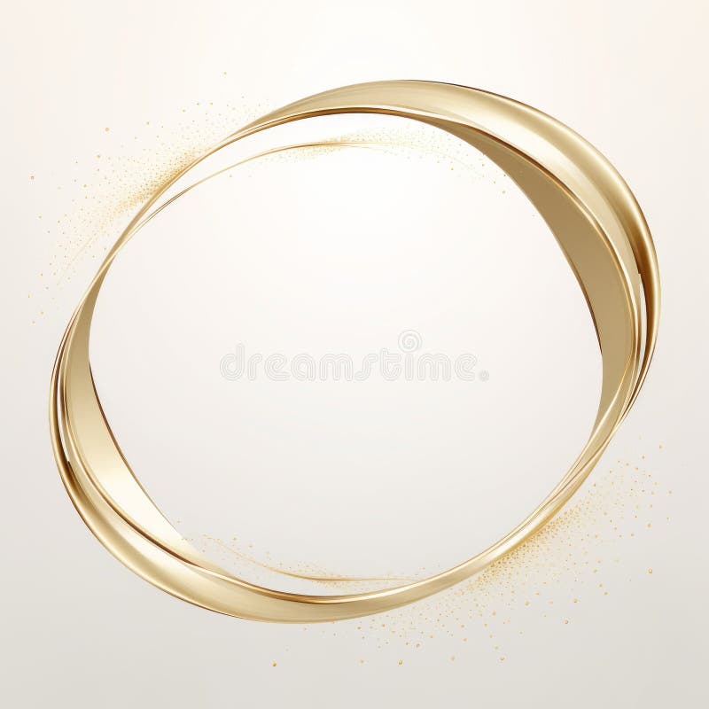 A Gold Circle on a White Background Stock Illustration - Illustration ...