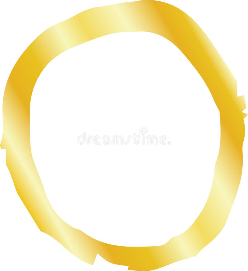 Gold Circle Written with Rough Lines Set Stock Vector - Illustration of ...