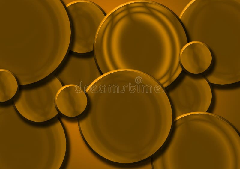 Gold Circular Shaped Background Design for Wallpaper Stock Illustration ...