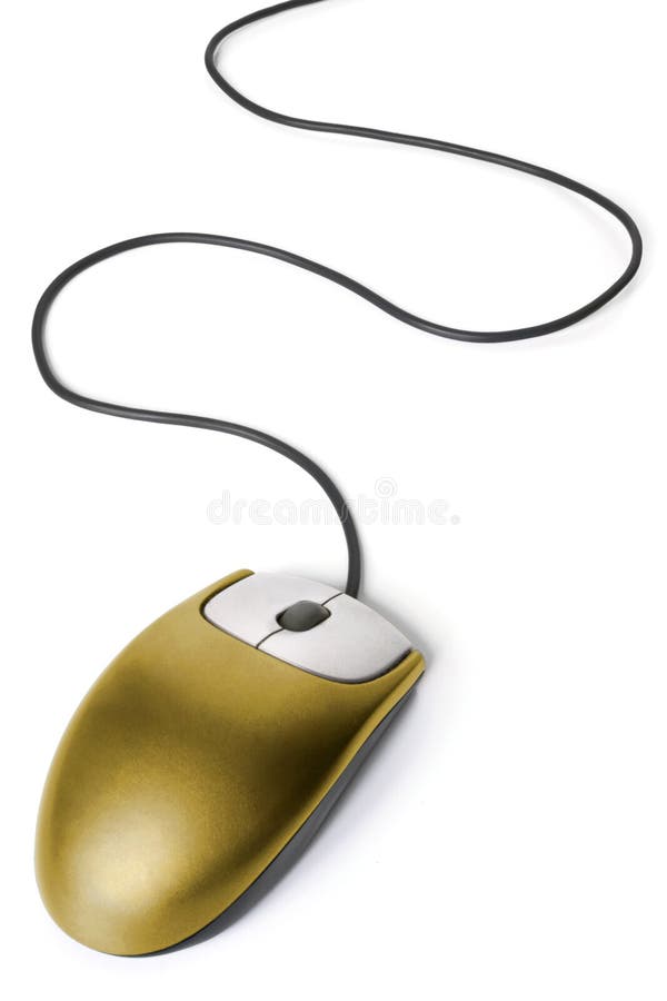 Gold computer mouse stock photo. Image of home, power - 2173278