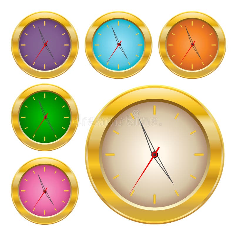 Funny Cartoon Clock for Kids Stock Vector - Illustration of hour, watch ...