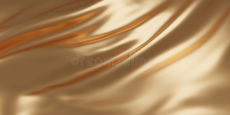 Gold Cloth Background 3D Render Stock Illustration - Illustration of ...
