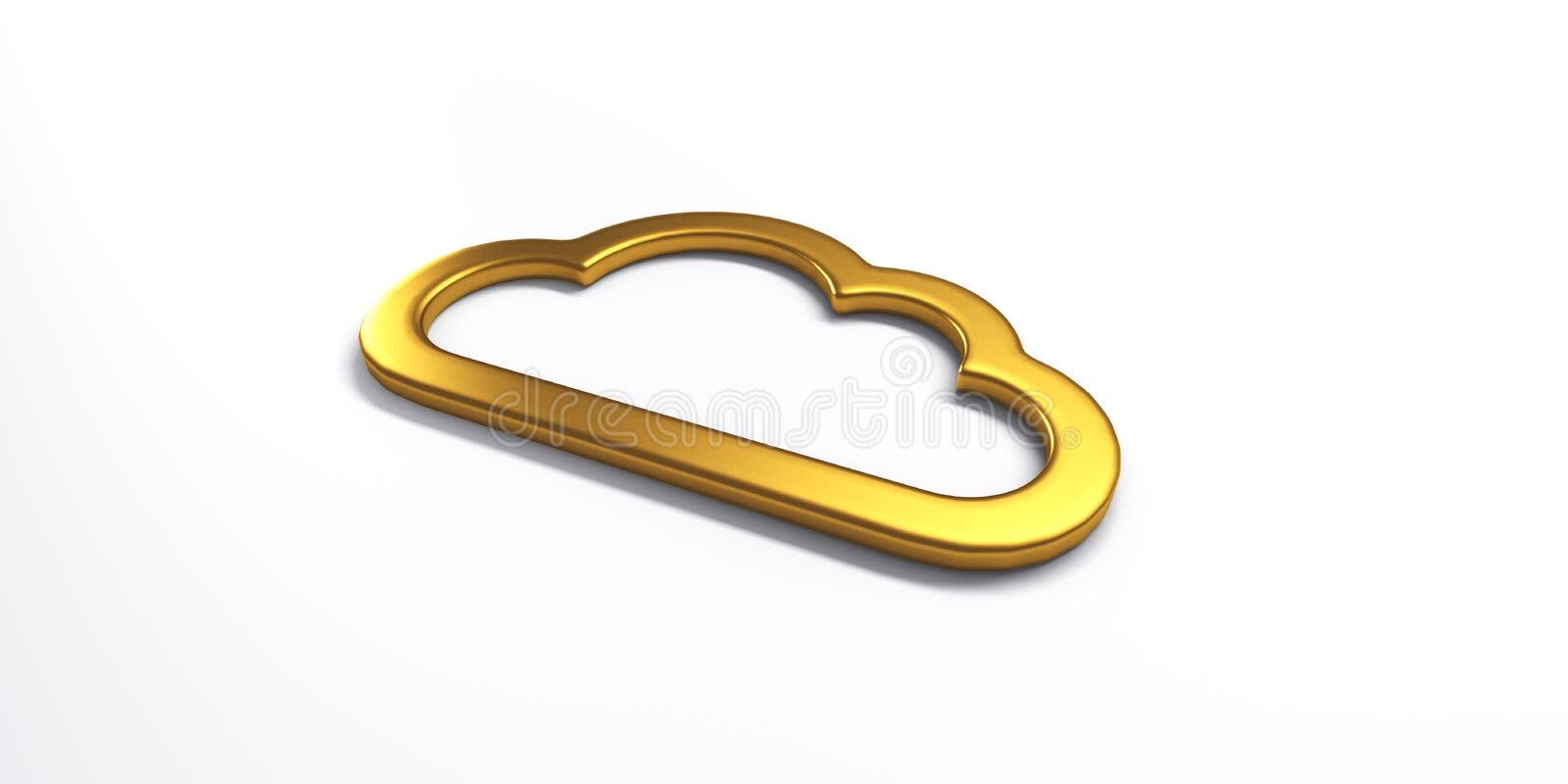 Cloud Computing Logo. 3D Rendering Illustration Stock Illustration ...