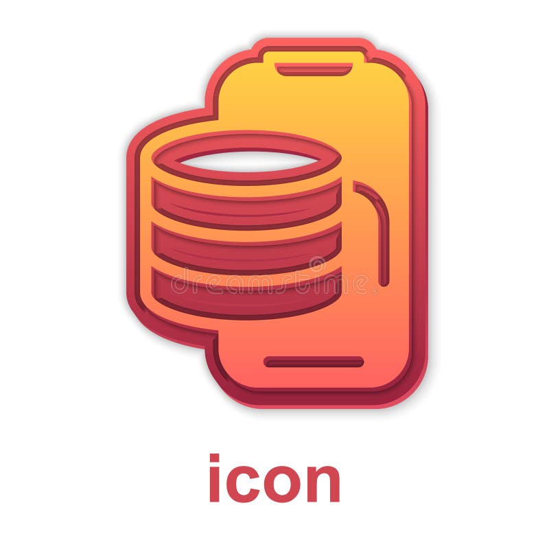 Gold Cloud Technology Data Transfer and Storage Icon Isolated on Black ...