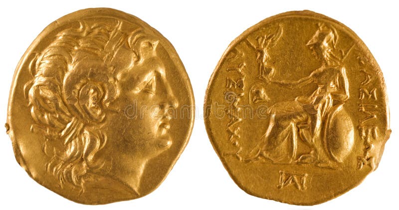 Ancient Greek Gold Coin Alexander the Great Stock Image - Image of ...