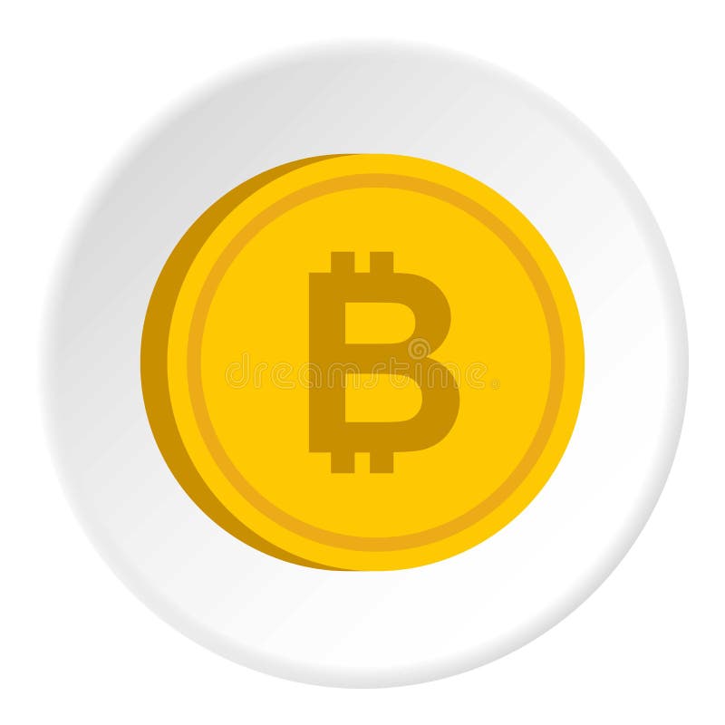 Gold Coin with Bitcoin Sign Icon Circle Stock Vector - Illustration of ...