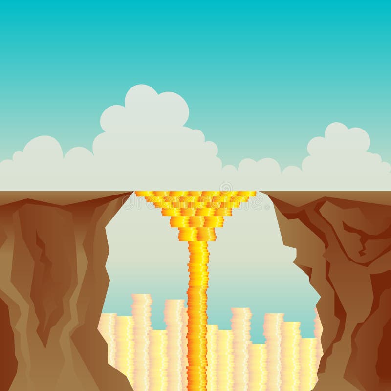 Gold Coin Bridge stock vector. Illustration of financial - 29565719