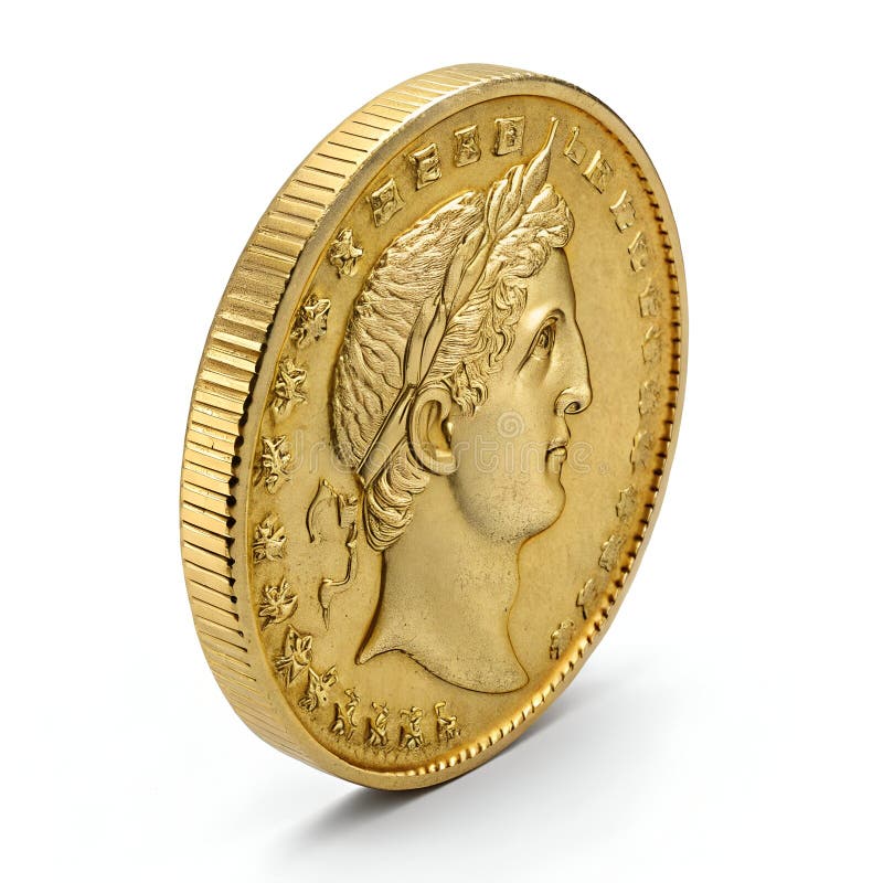 Gold Coin 3D Icon, stock illustration. Illustration of asset - 356486872