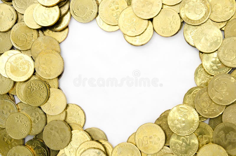 Coin heart stock image. Image of expressing, showing, love - 4242319