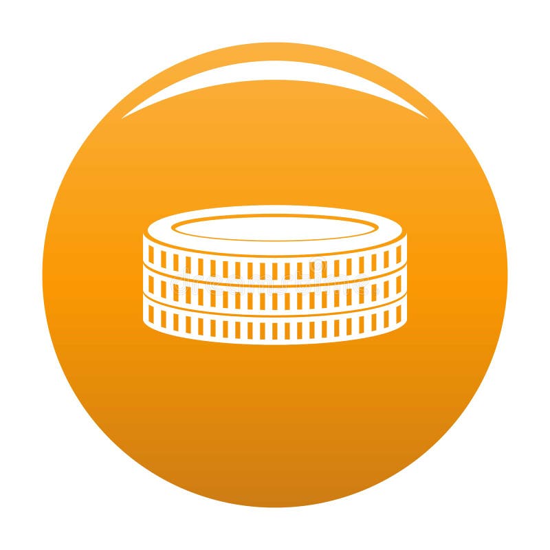 Gold coin icon orange stock illustration. Illustration of light - 124211873