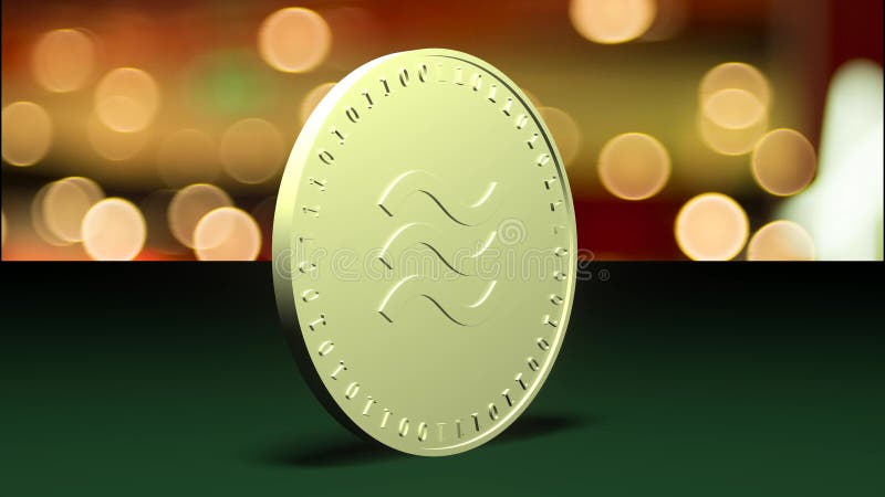 Gold Coin of Libra Rotates on a Green Cloth, Loop Stock Video - Video ...