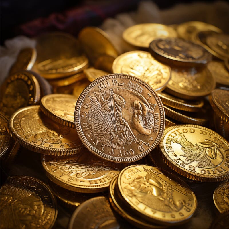 Gold Coin Realistic Picture Stock Illustration - Illustration of ...