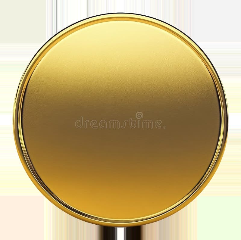 Gold Coin with Reflective Surface Stock Photo - Image of round, metal ...