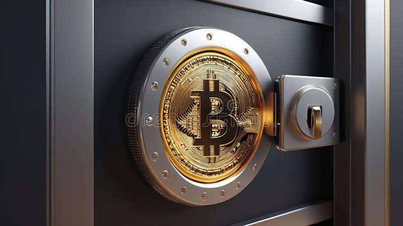 Gold Coin in a Safe stock illustration. Illustration of wealth - 381048141