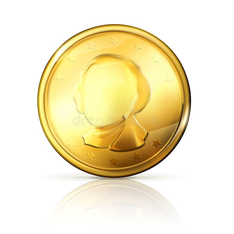 Lucky Gold Coin stock vector. Illustration of culture - 17705695