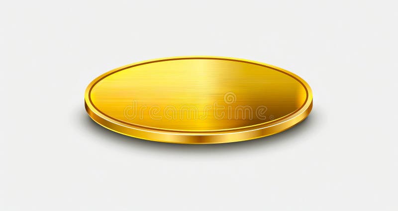 A Gold Coin on a White Background Stock Illustration - Illustration of ...