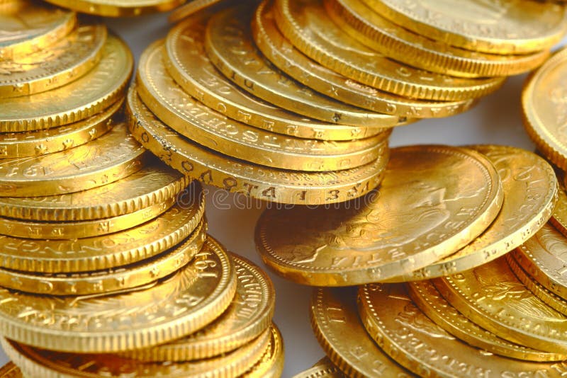Gold coins stock image. Image of macro, banking, metal - 13798499