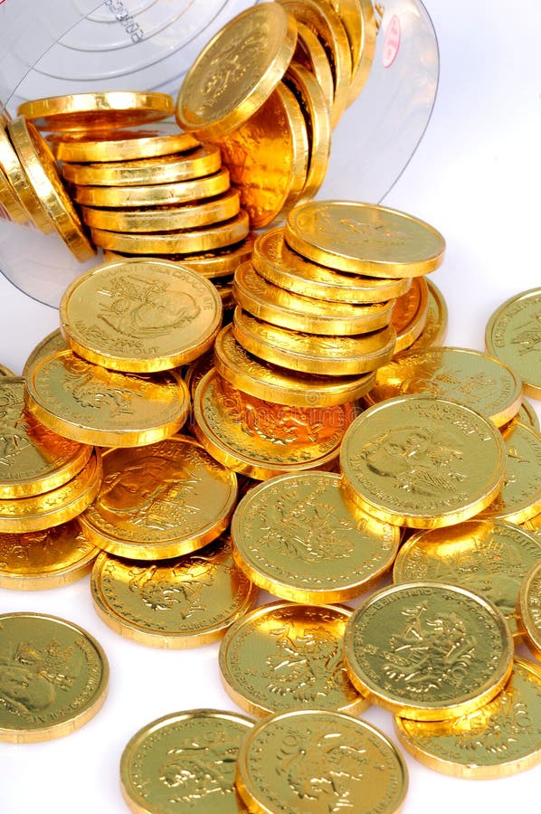 Gold coins stock photo. Image of isolated, money, commercial - 3349178