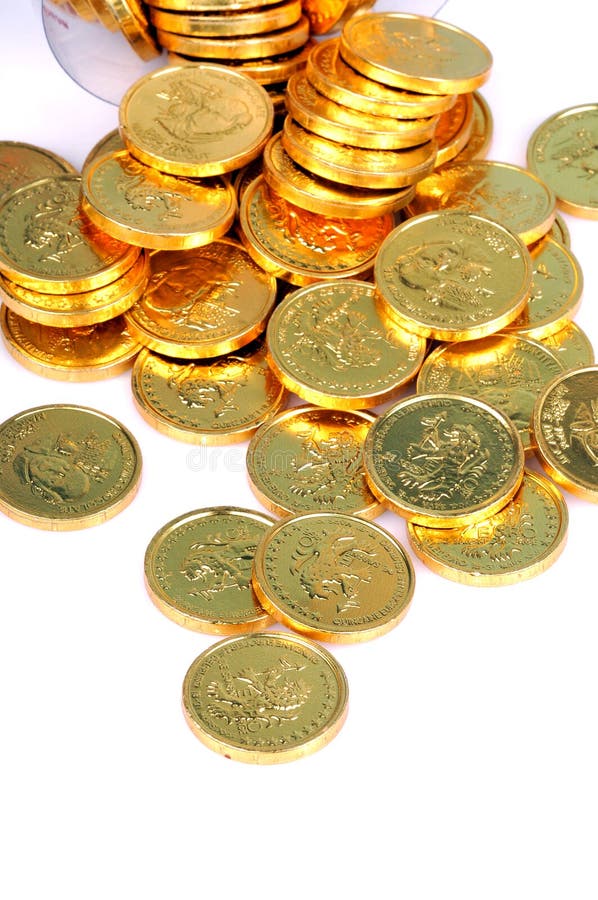 Gold coins stock photo. Image of profit, isolated, coins - 8559544
