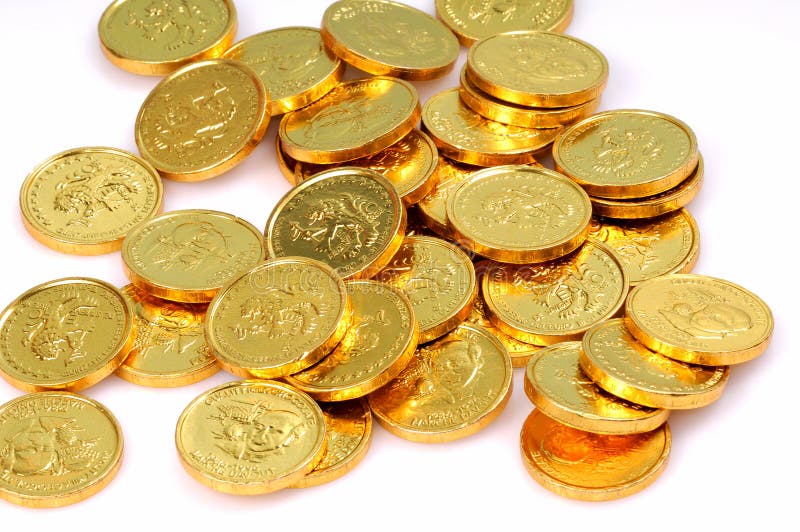 Chocolate Coins stock photo. Image of decorative, bright - 18322738