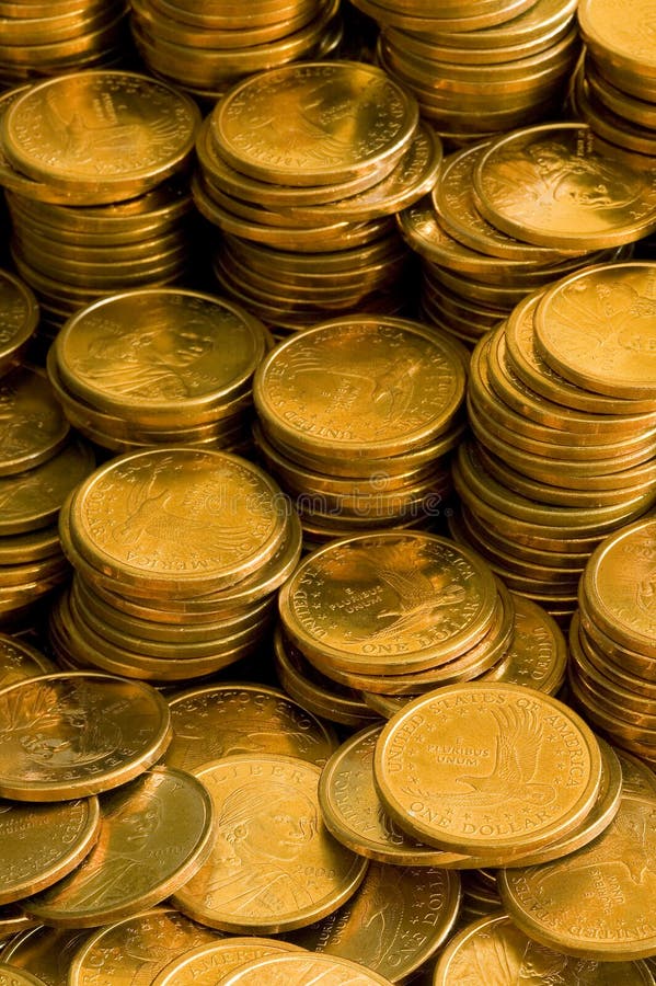 Gold coins stock photo. Image of currency, reserve, sacagawea - 876100