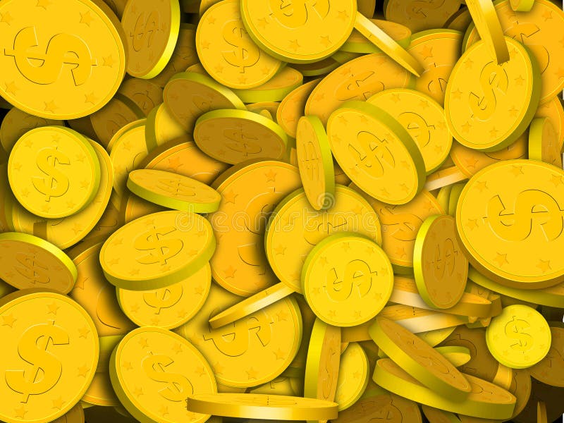 Gold Coins Background stock illustration. Illustration of capital ...