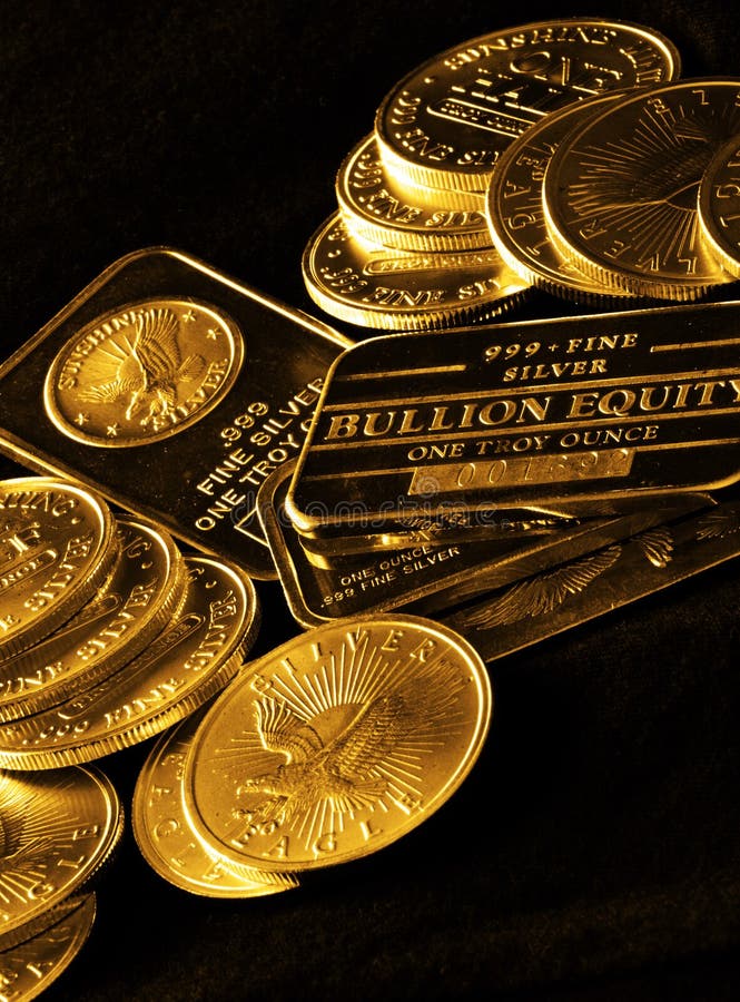 Gold Coins Representing Wealth Riches Stock Photo - Image of coin ...