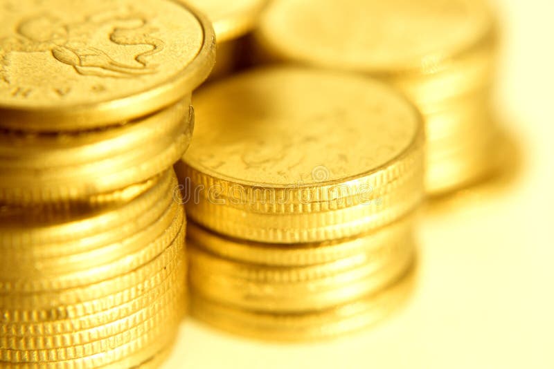 Gold Coins Representing Wealth Riches Stock Photo - Image of coin ...