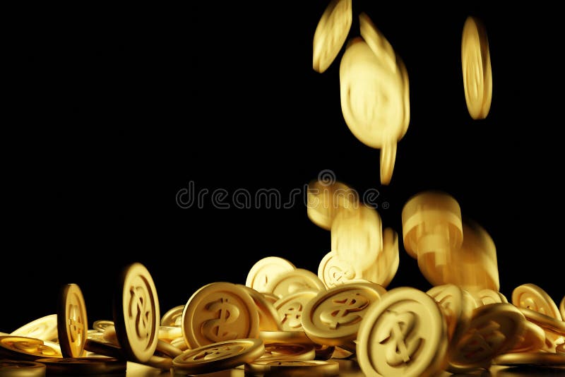 Coin Drop Black Background Stock Illustrations – 333 Coin Drop Black ...