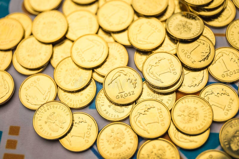 Gold Coins in the Economic and Financial World Stock Image - Image of ...
