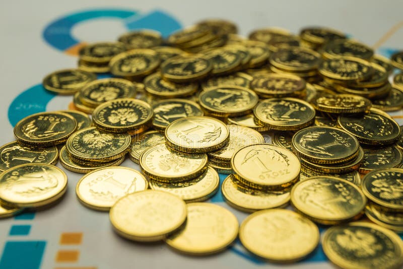 Gold Coins in the Economic and Financial World Stock Photo - Image of ...
