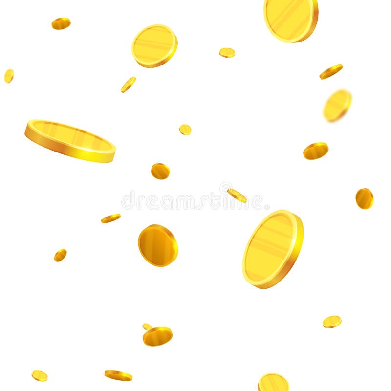 Gold coins falling stock vector. Illustration of banking - 271210013