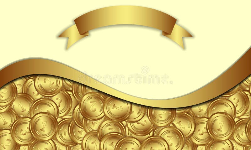 Gold Coins stock illustration. Illustration of award - 48445805