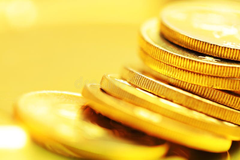 Gold coins stock photo. Image of high, exchange, macro - 38181446