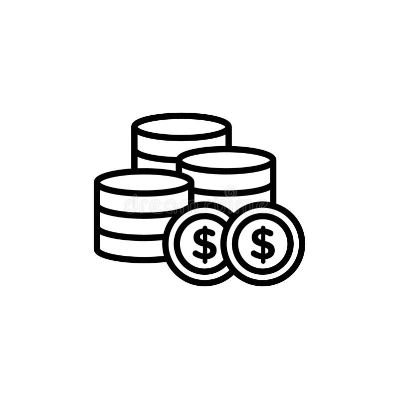 Gold Coins Icon Ideal for Finance and Wealth Illustrations Stock Vector ...