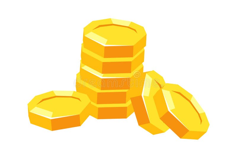 Gold Coins Pile stock vector. Illustration of wealth - 276022749