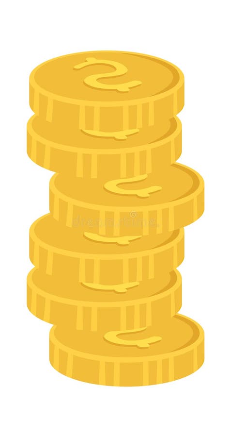 Gold Coins Pile stock vector. Illustration of currency - 276149102
