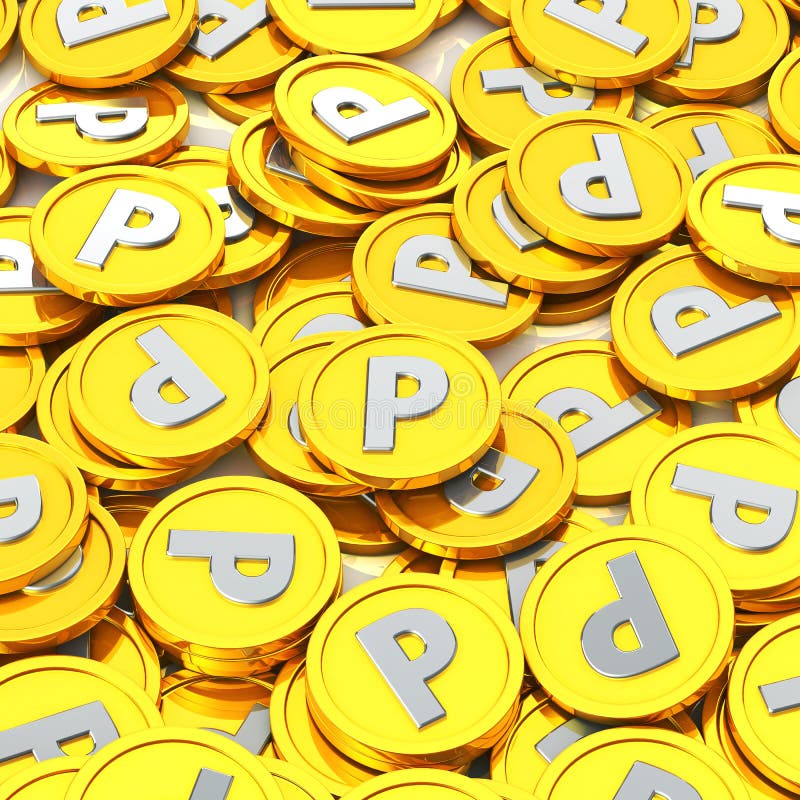 Gold coins point stock illustration. Illustration of business - 36638510