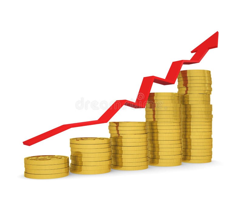 Money Banknotes Stacks Rising Graph Stock Vector - Illustration of note ...