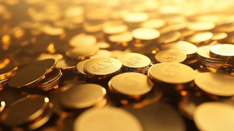 Gold Coins, a Visual Representation of Wealth and Finance Stock ...