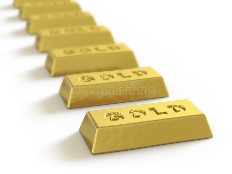 Gold bars stock illustration. Illustration of currency - 52226622