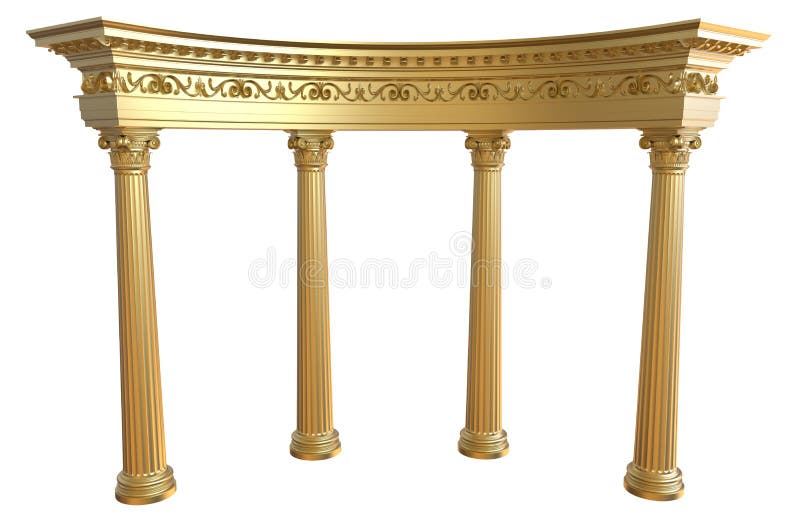 Gold Pillar Frame Stock Illustrations – 368 Gold Pillar Frame Stock ...