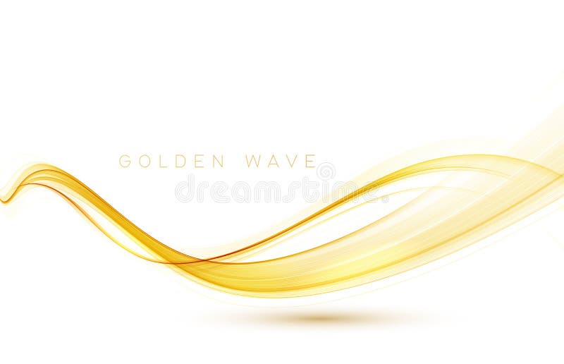 Gold Color Abstract Transparent Wave Design Element Stock Vector ...