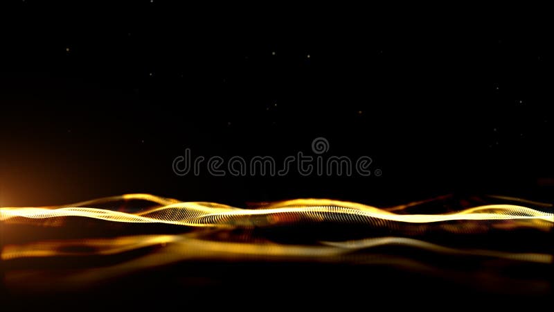Gold Energy Wave Particle Element Stock Illustrations – 580 Gold Energy ...