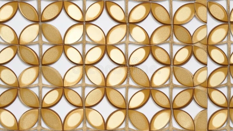 Gold Color Fabric Pattern Design Stock Illustration - Illustration of ...