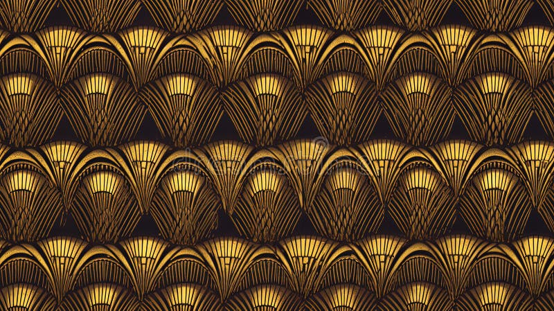 Gold Color Fabric Pattern Design Stock Illustration - Illustration of ...