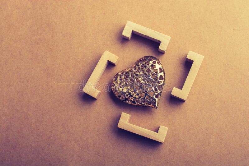 Heart Shaped Decorative Object in Brackets Stock Image - Image of ...