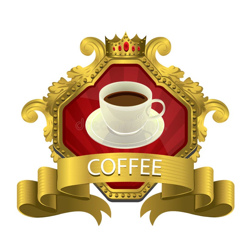 Golden Coffee Label Stock Illustrations – 878 Golden Coffee Label Stock ...
