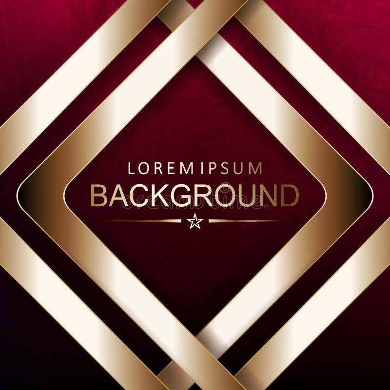 Gold Color Square Frame with Gradient, Red Tint Illustration Stock ...