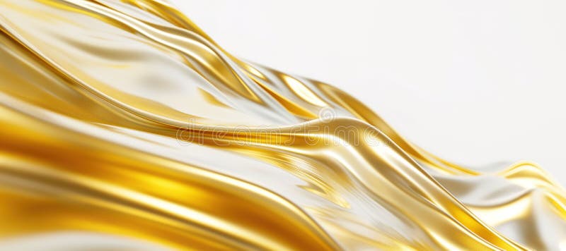 Glowing Gold Color Wave Background Stock Illustration - Illustration of ...